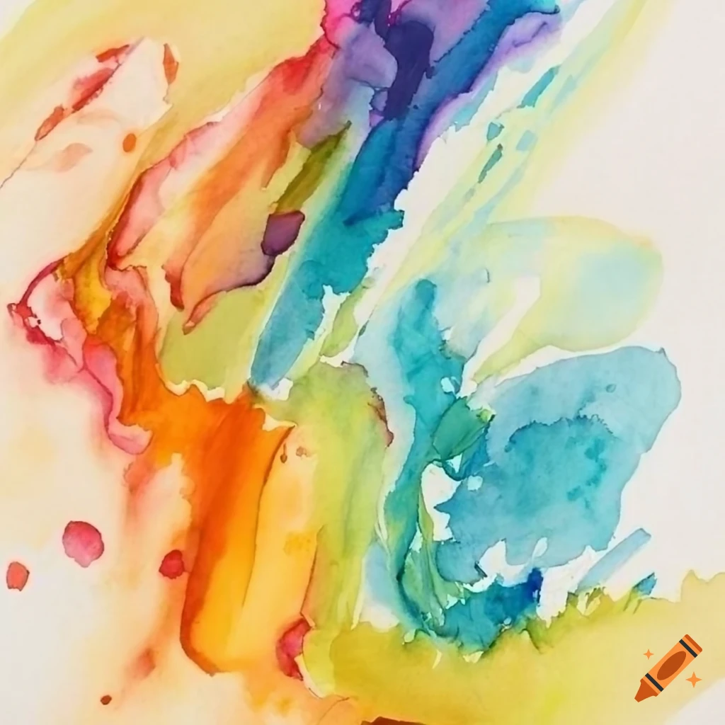 Abstract art with primary colors created using watercolor pencil on Craiyon
