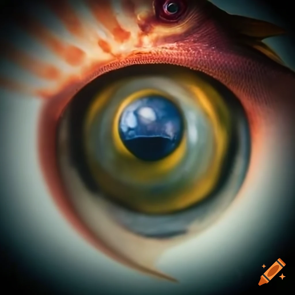 Closeup of fish eye on Craiyon