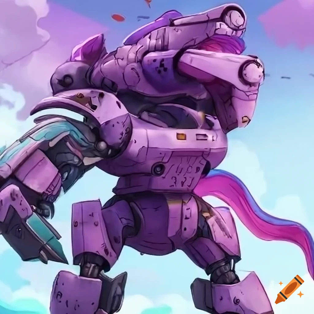My little pony themed mech on Craiyon