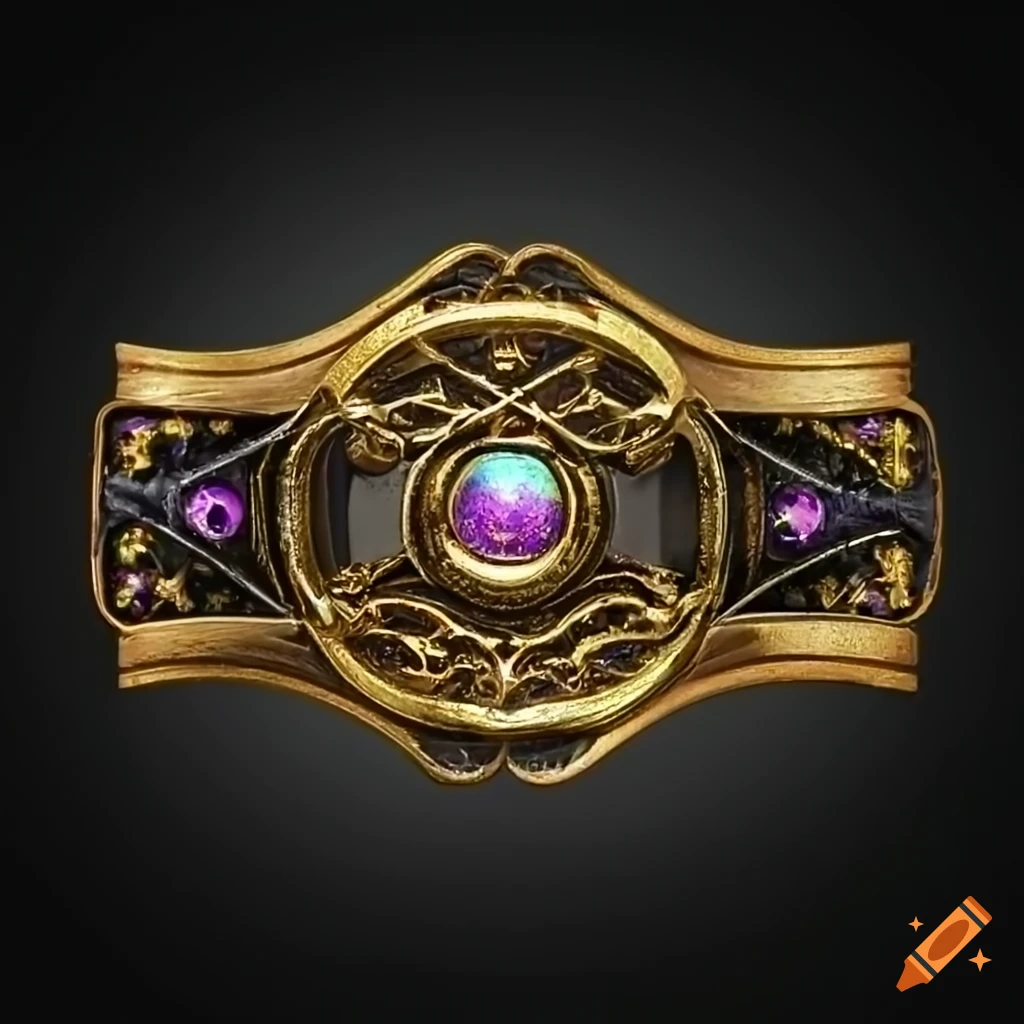 Front view of a noble magic belt on Craiyon