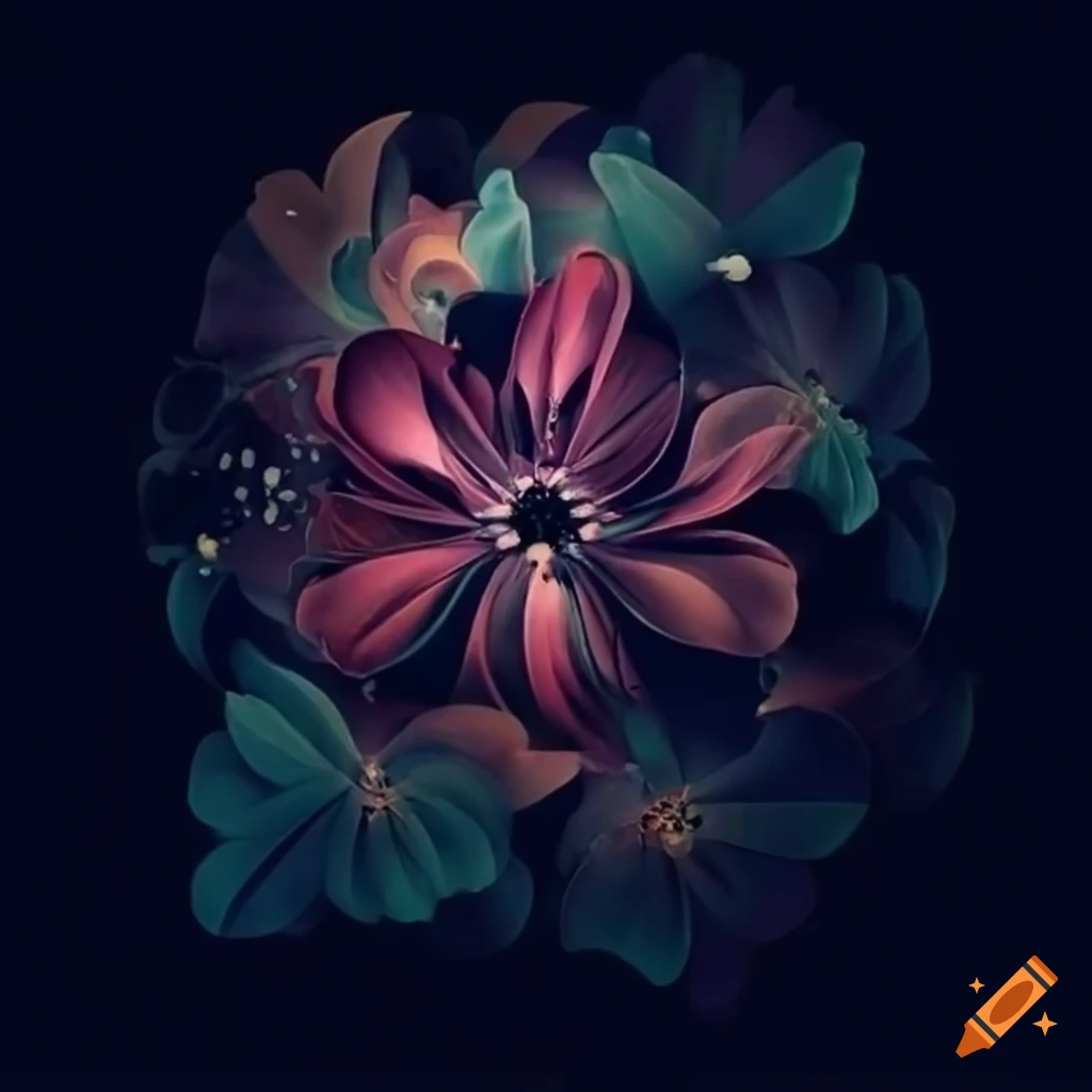 Flower-style tech with floral design on Craiyon