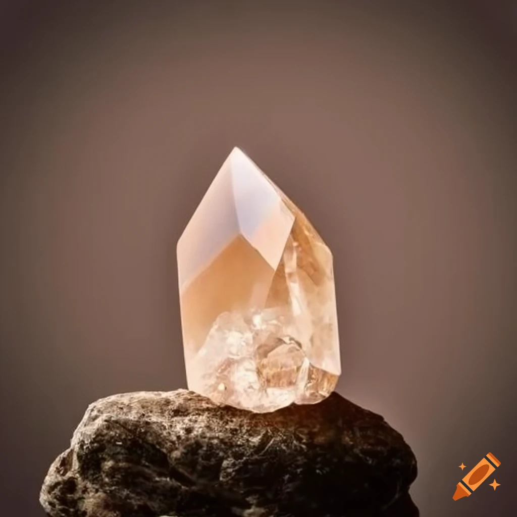 Refined crystal on a beige stone on Craiyon