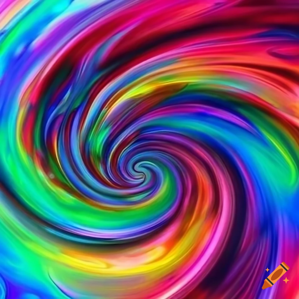 Vibrant and dynamic swirling colors artwork on Craiyon