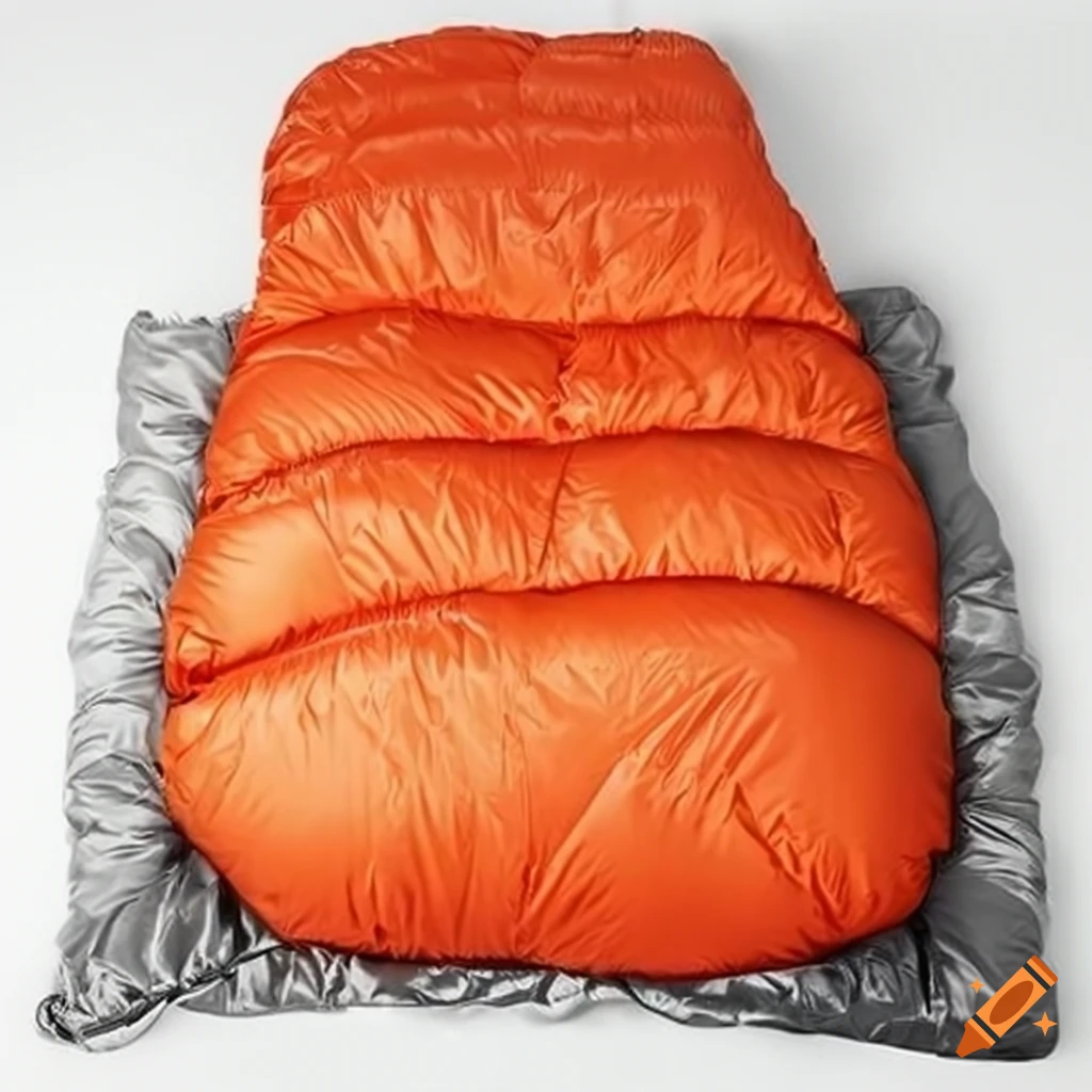 Pvc puffer sleeping bag on Craiyon