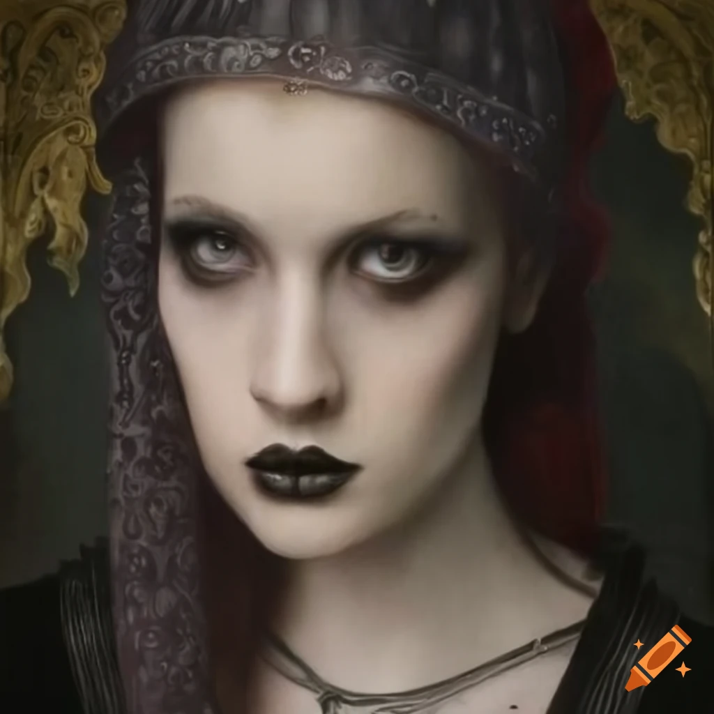 Hyper-realistic gothic art in the style of pre-raphaelite on Craiyon