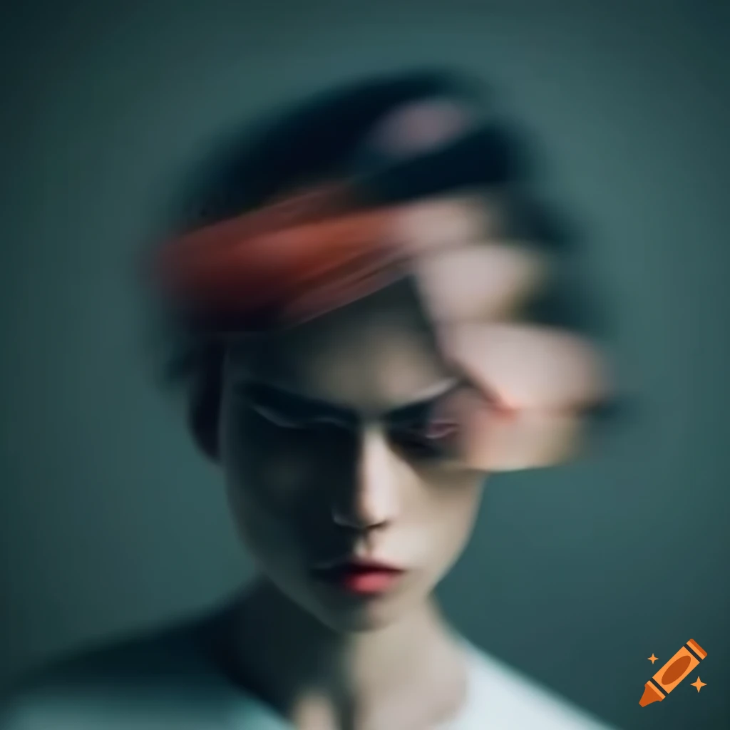 Young man shaking his head in a blurry 4K hyperrealistic photo on Craiyon