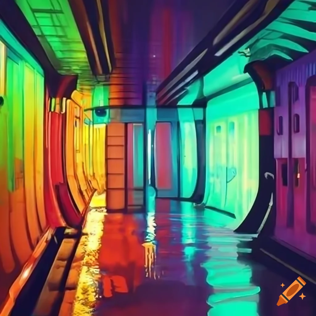 Colorful futuristic Subway 26 on Craiyon