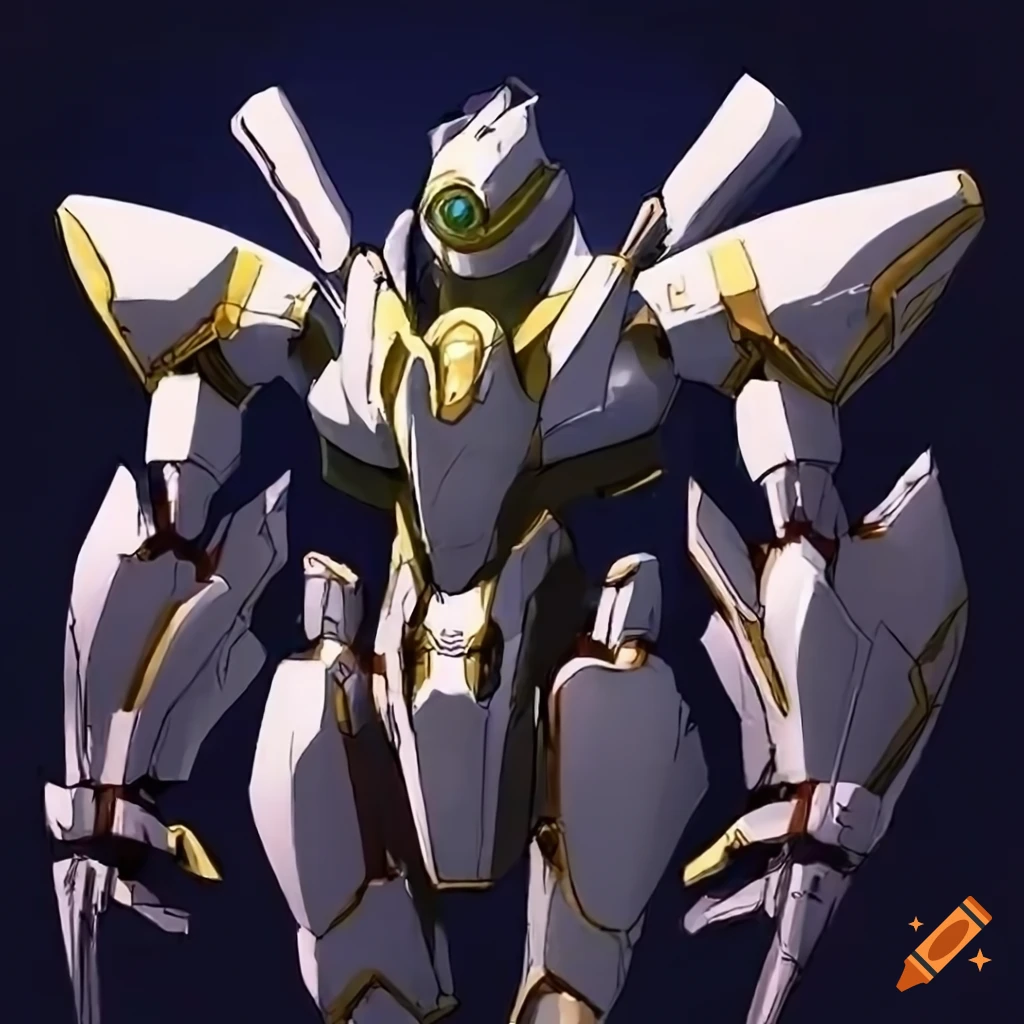 Light mech design in code geass with female character on Craiyon