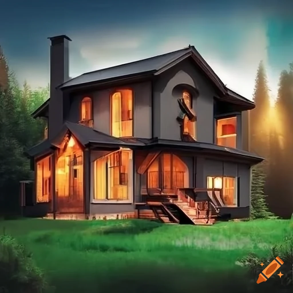 Small realistic fantasy style house on Craiyon