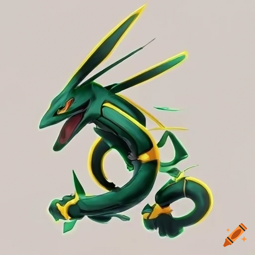 Rayquaza character artwork on Craiyon