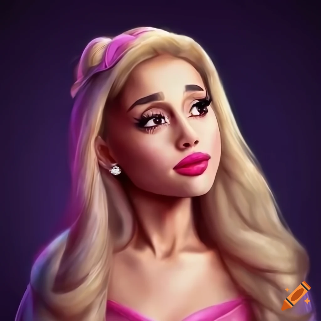 Realistic 4k portrait of Ariana Grande as Princess Aurora in a pink ...