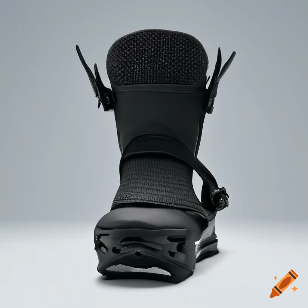 Black slip-on waterproof work boot with alien design on Craiyon