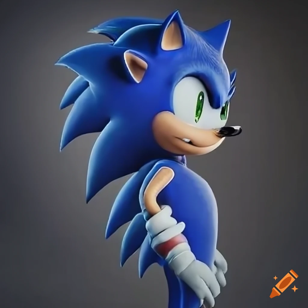 Sonic the hedgehog character on Craiyon