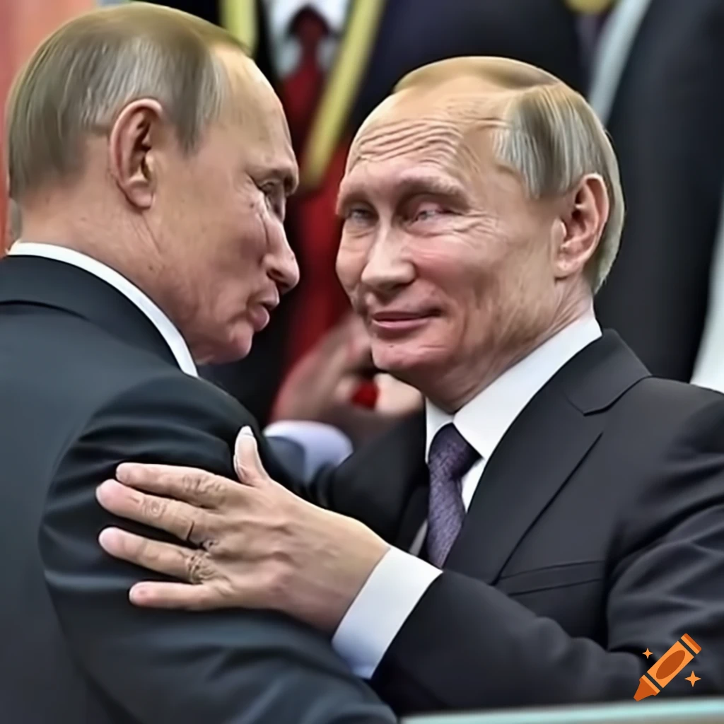 Vladimir putin is cuddling vladimir putin on Craiyon