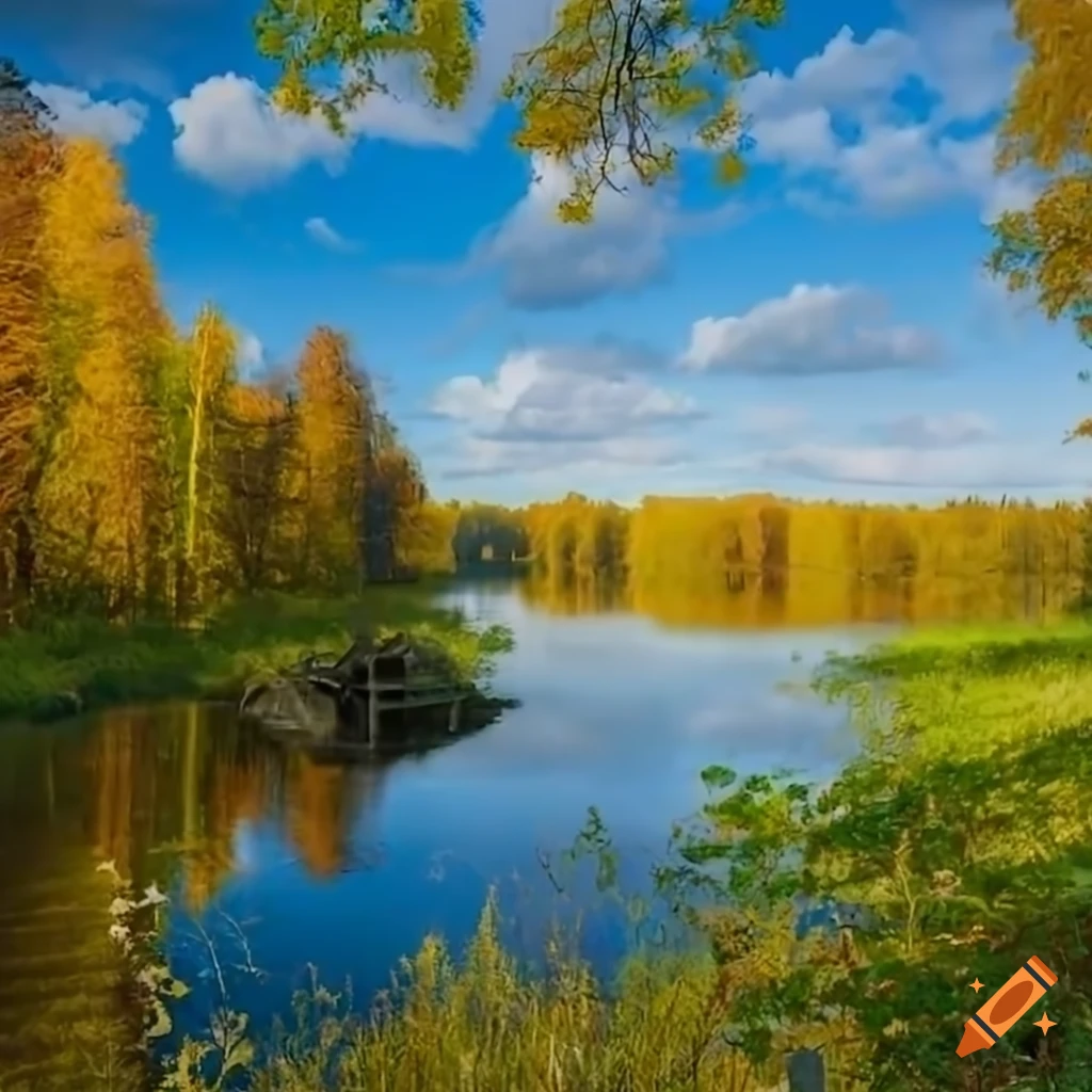 Artistic photographic shot of lithuania's picturesque countryside and ...