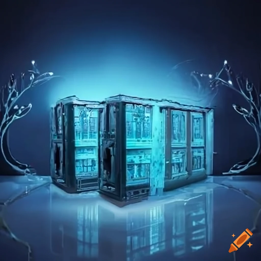 Frozen computer server on Craiyon