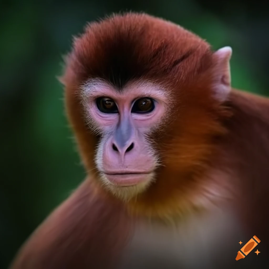 Red monkey on Craiyon