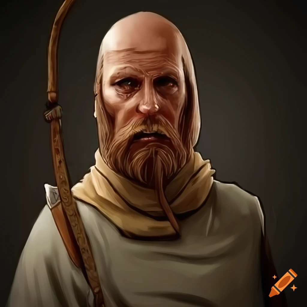 Medieval irish mercenary portrait on Craiyon