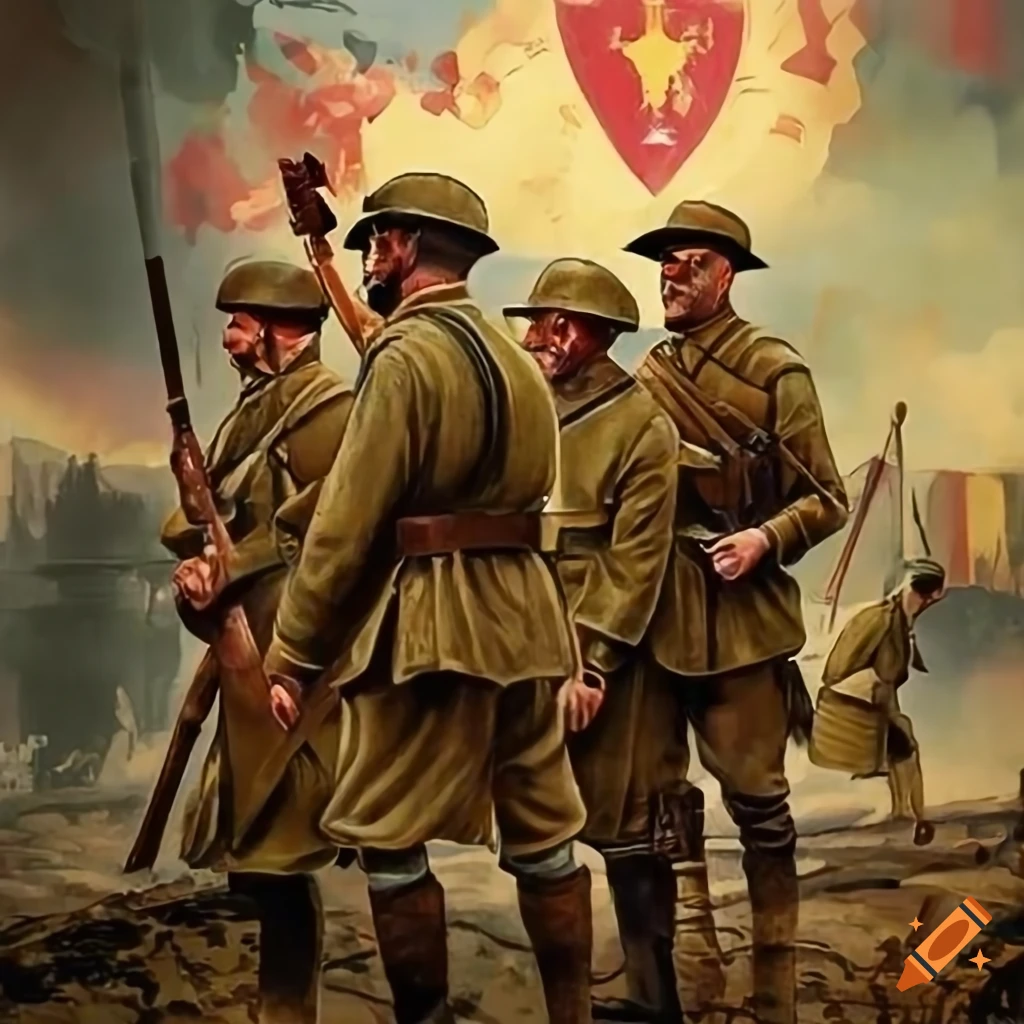 Vintage world war 1 army recruitment poster on Craiyon