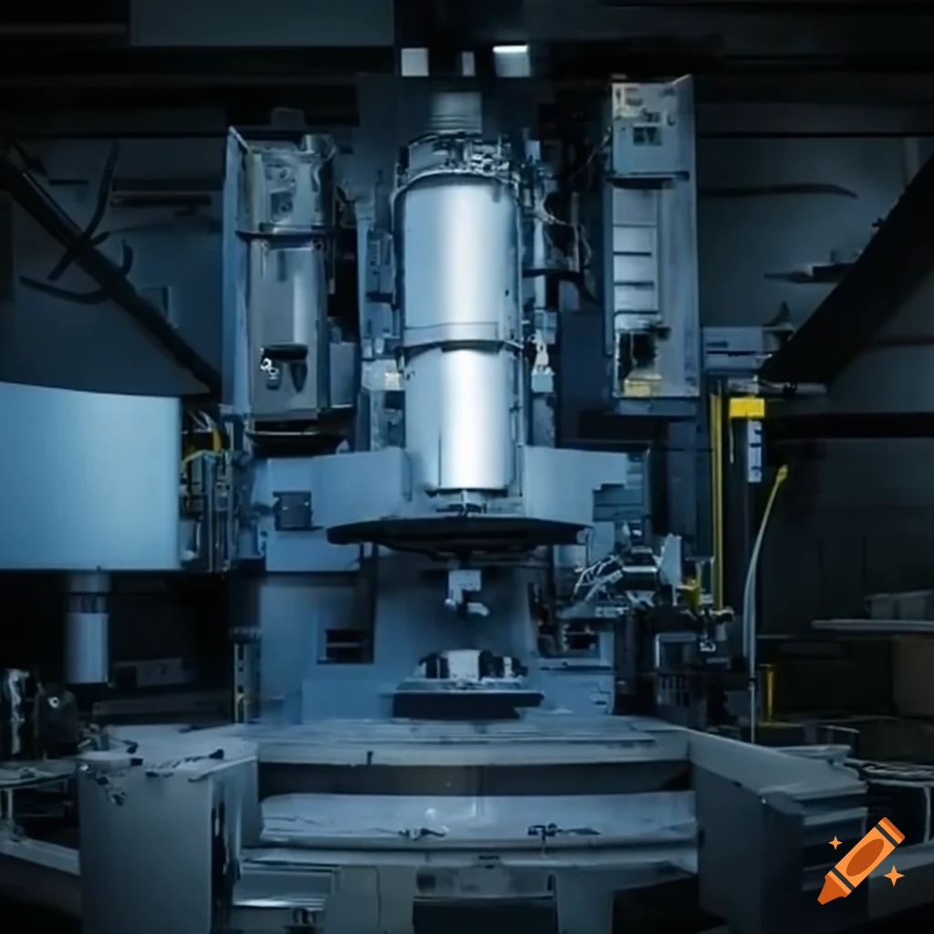 Tank turret milling factory of the future on Craiyon