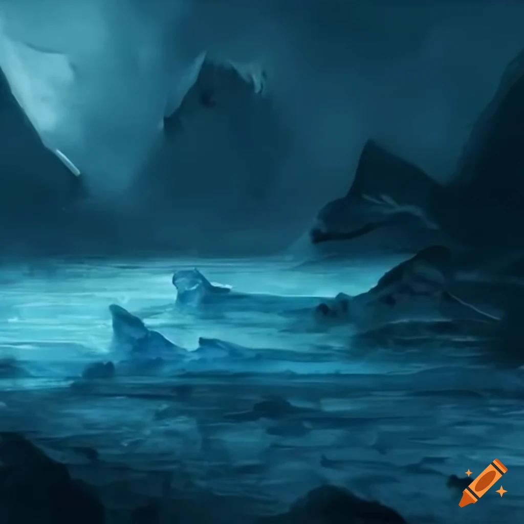 Map of ancient ice island on Craiyon