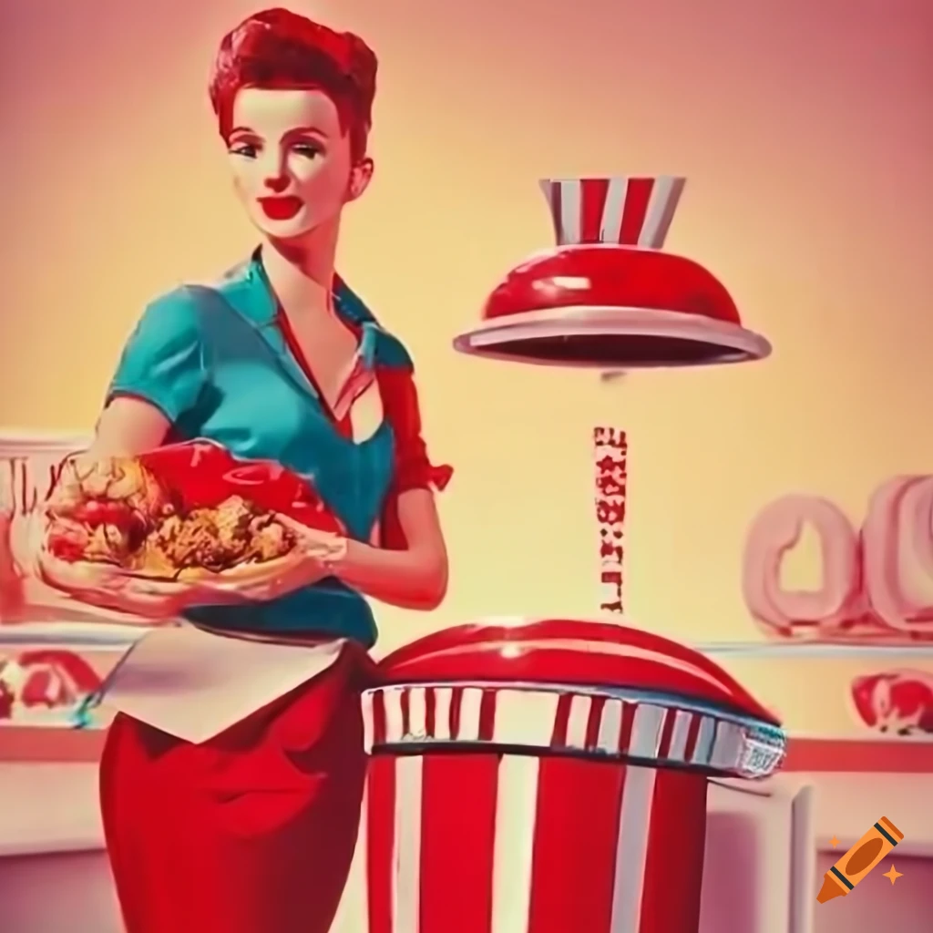 Advertisement for 1950's fast food diner on Craiyon