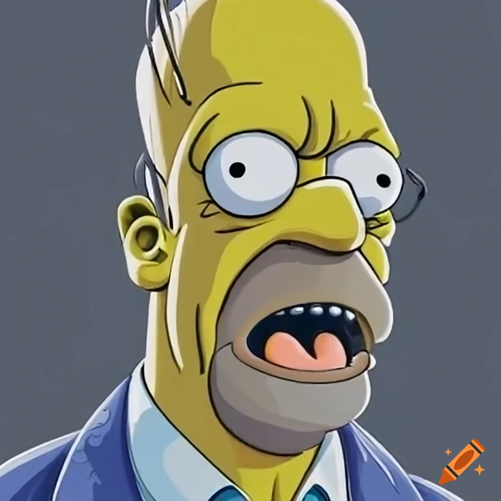 Cartoon depiction of homer simpson on Craiyon
