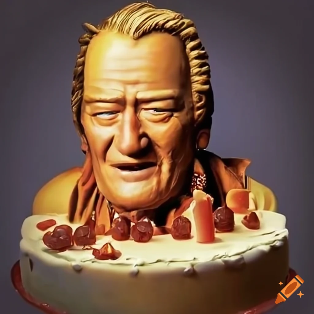 Birthday cake for john wayne on Craiyon