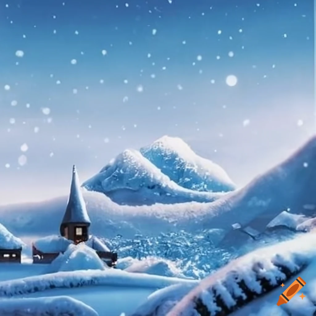 Snow on math mountains on Craiyon