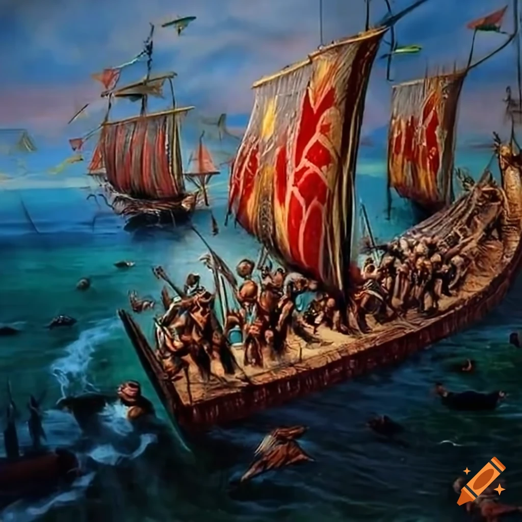 Illustration of the battle of mactan between indigenous people of the ...