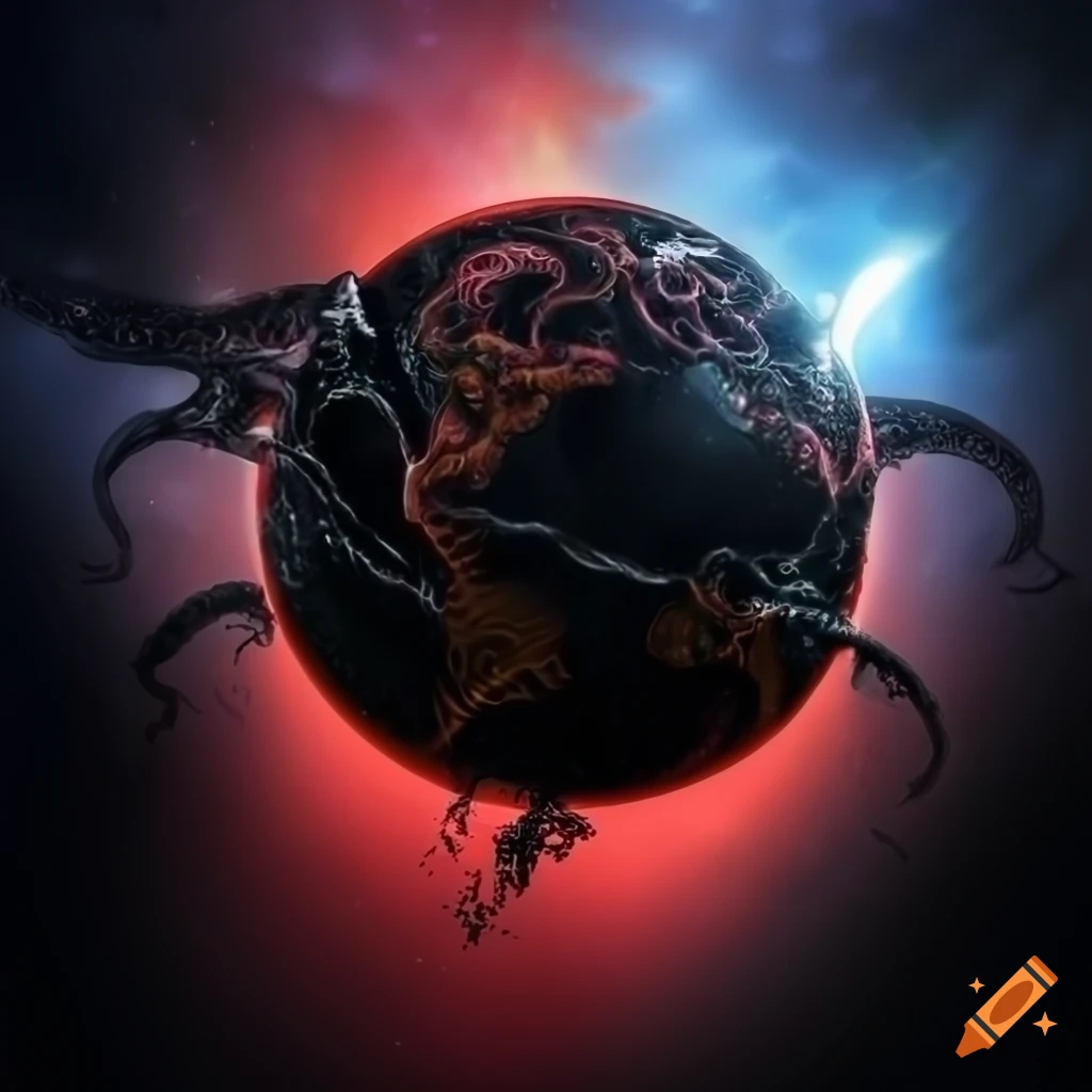 Detailed flag of futuristic and advanced society with globe and ...