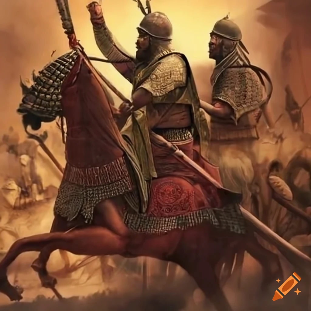 Ancient arabic army in war on Craiyon