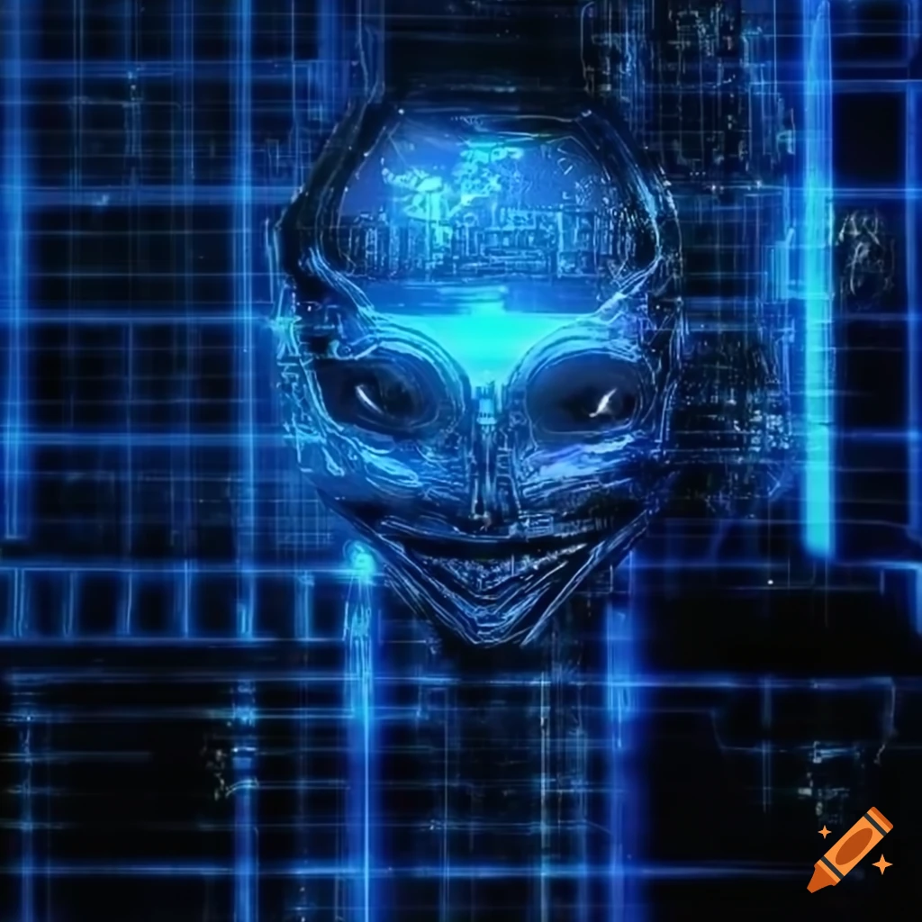 Surrealist alien spaceship machine in a futuristic setting on Craiyon