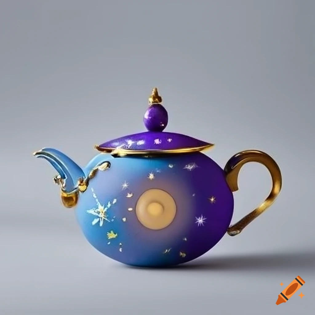 Celestial themed tea set on Craiyon