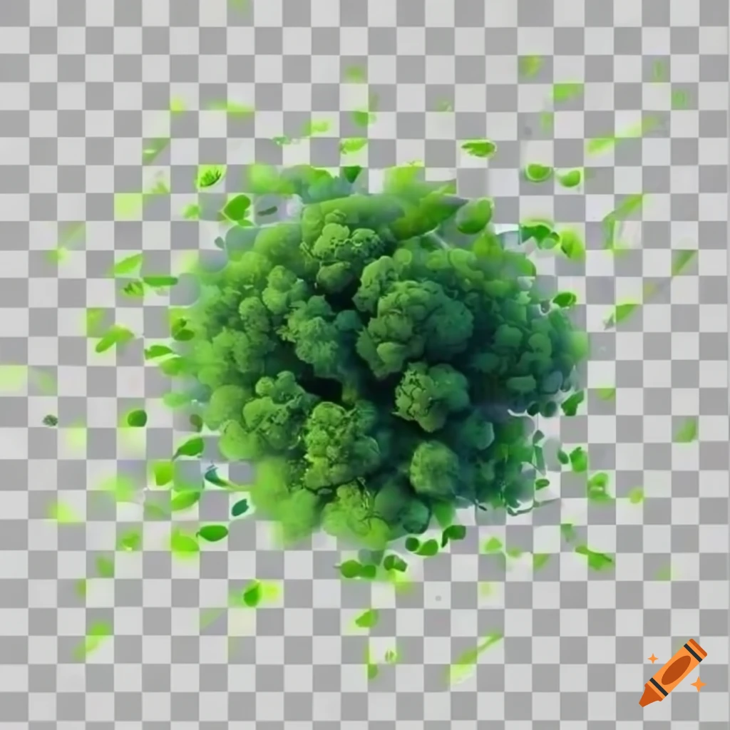 Top-down view of a single tree in graphic style with transparent ...