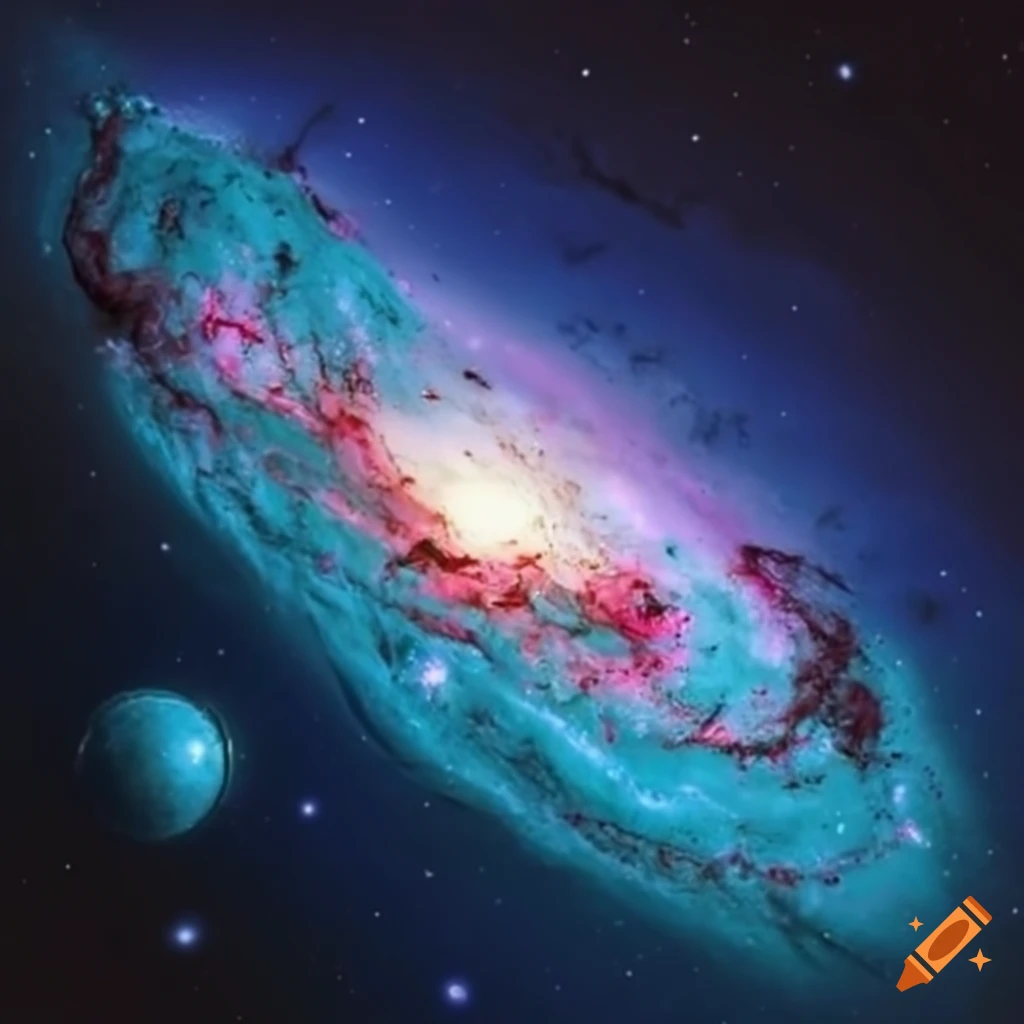 Vibrant galaxy in space on Craiyon