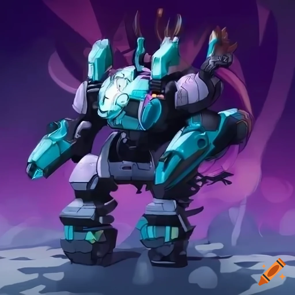 My little pony in slick mech armor on Craiyon
