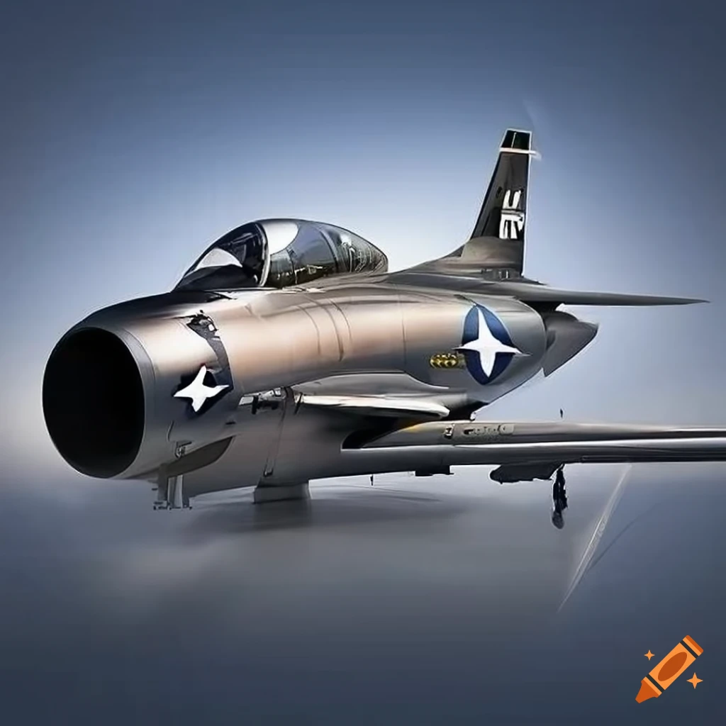 Photo realistic reimagined f-86 sabre with larger front air intake and ...