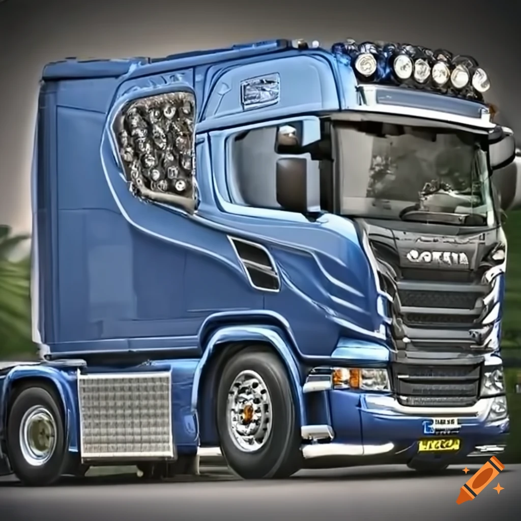 Scania v8 truck on Craiyon