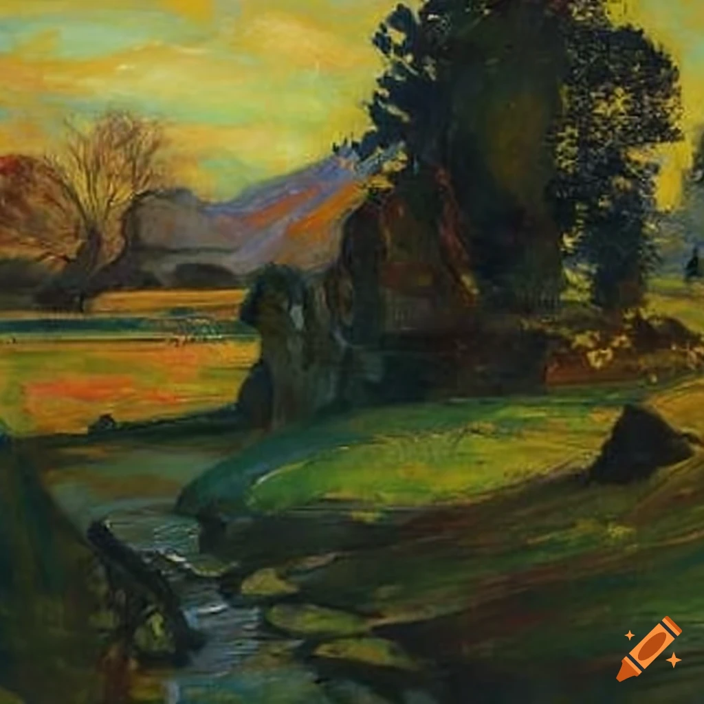 Sad landscape painting by alfred henry maurer on Craiyon