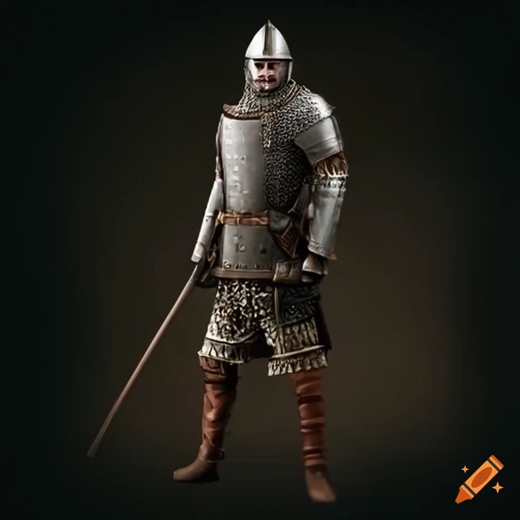Epic medieval soldier character on Craiyon