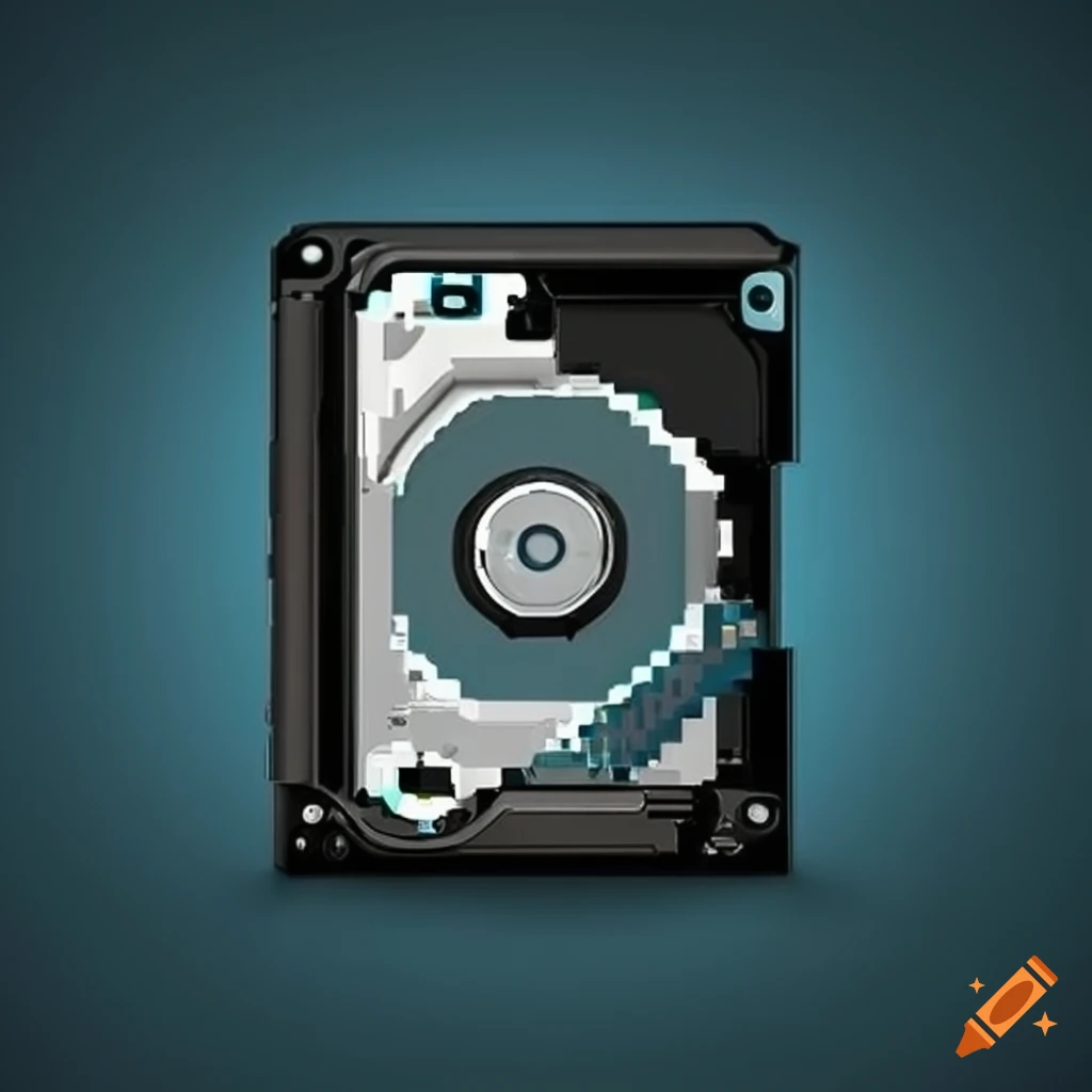 Pixel hard disk drive on Craiyon