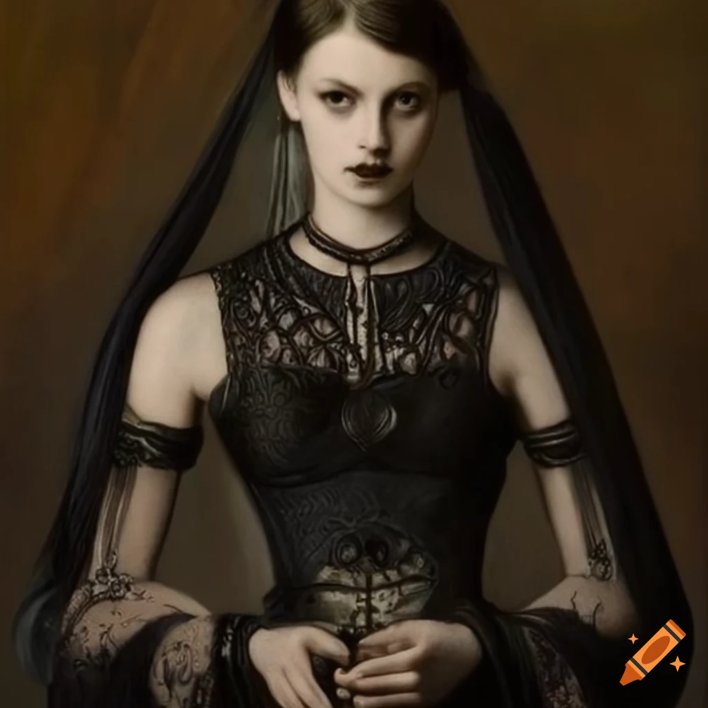 Hyperrealistic gothic in the style of pre-raphaelite on Craiyon