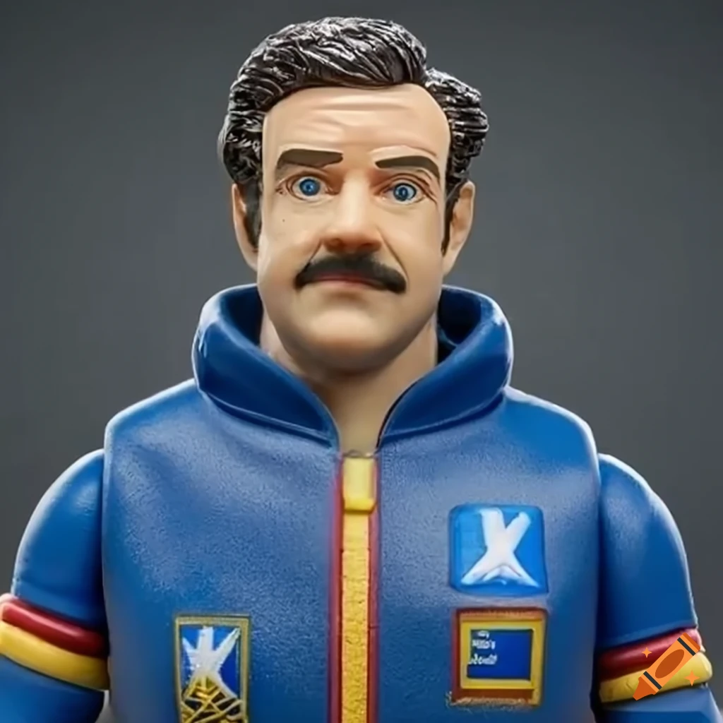 Ted lasso male action figure in plastic on Craiyon