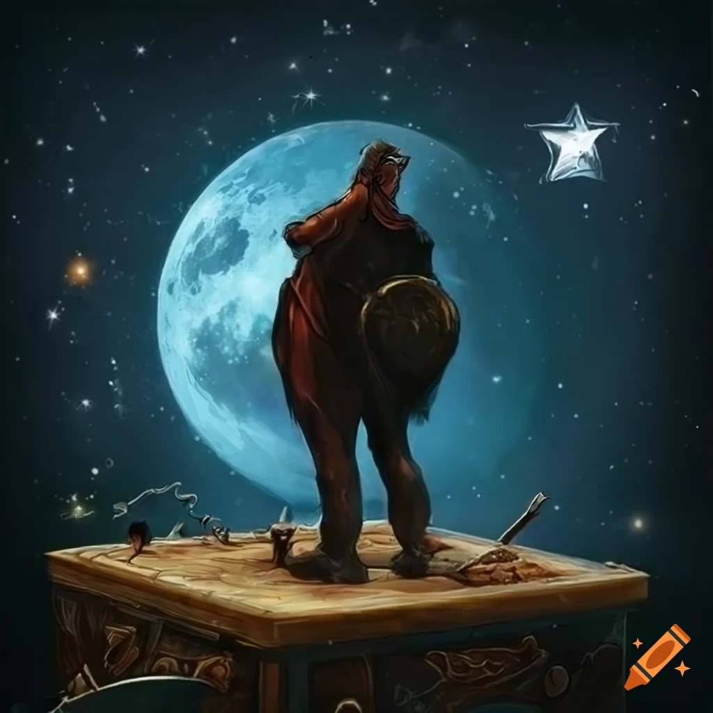 Board game cover with stars and moon design on Craiyon