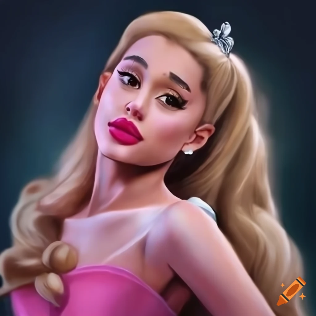 Realistic 4k portrait of Ariana Grande as Princess Aurora in a pink ...