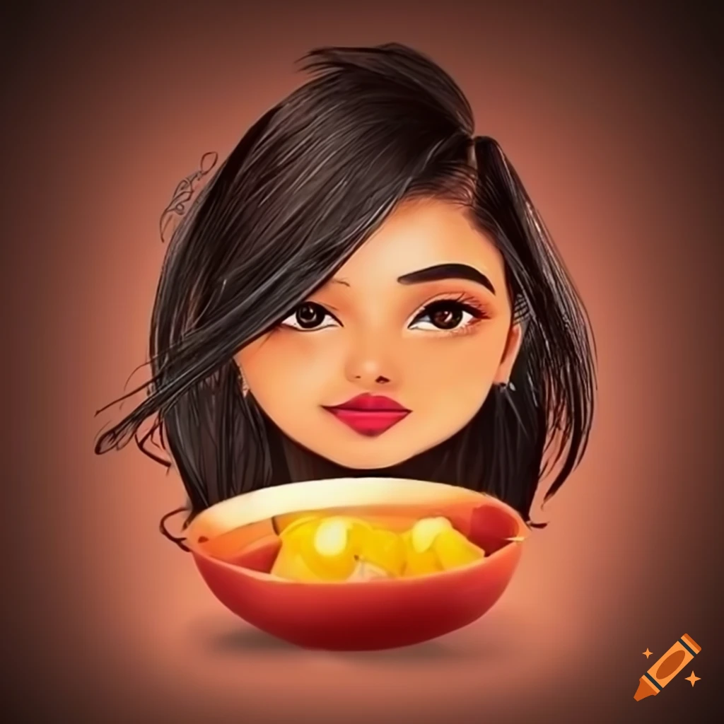 Sanjana Samayal cooking YouTube channel logo on Craiyon