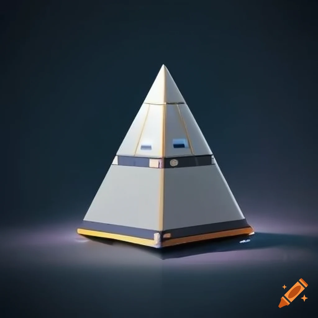 Pyramid-shaped spacecraft on Craiyon