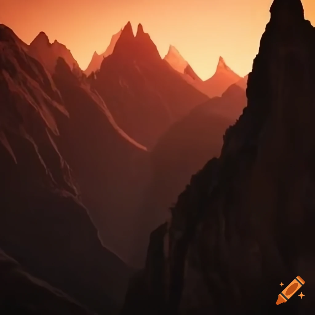 Mountain landscape on Craiyon