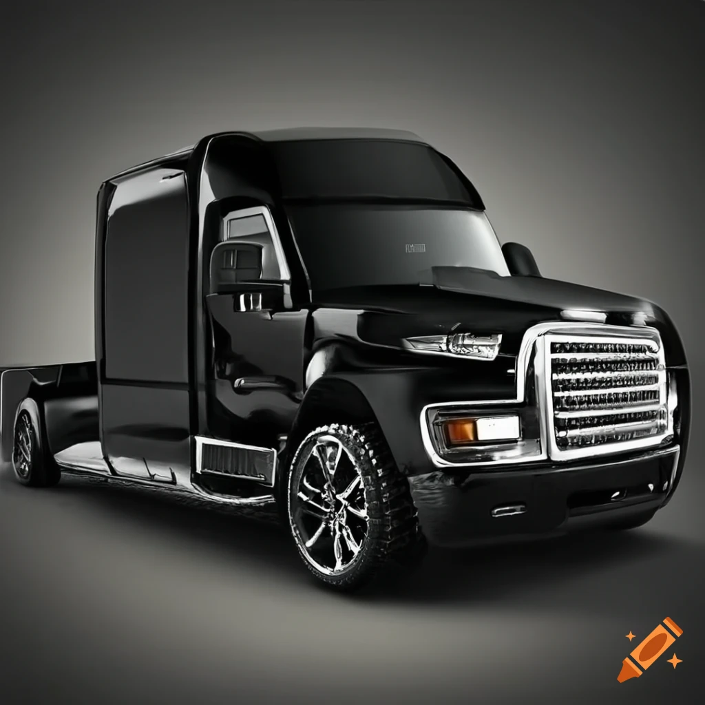 Cool black truck on Craiyon